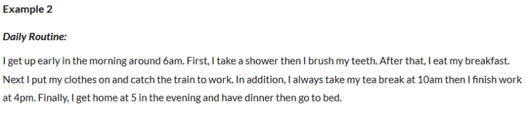 Write Ten Sentences Daily Routine in English