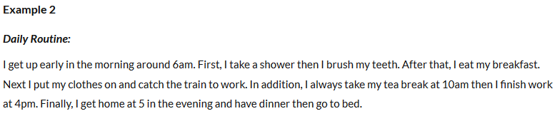 Write Ten Sentences Daily Routine in English