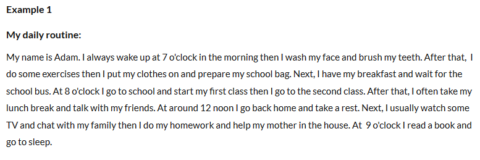 Write Ten Sentences Daily Routine in English